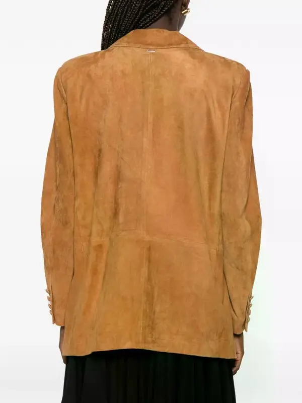 CASSELL Suede Single-breasted Blazer