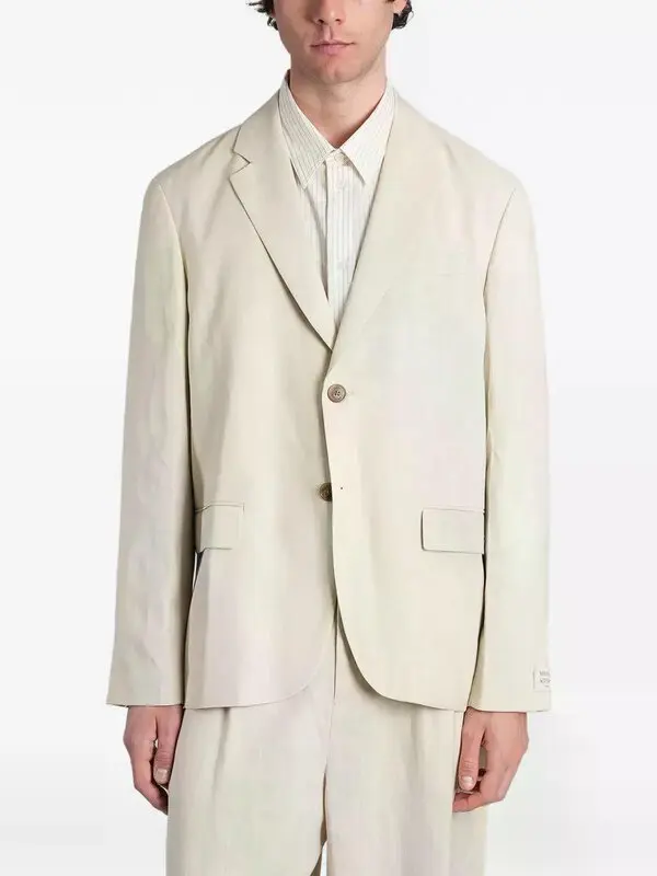 Maison Kitsuné Logo-patch Single-breasted Tailored Blazer