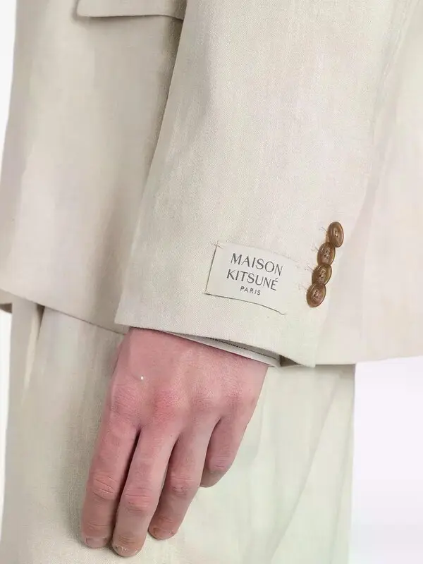 Maison Kitsuné Logo-patch Single-breasted Tailored Blazer