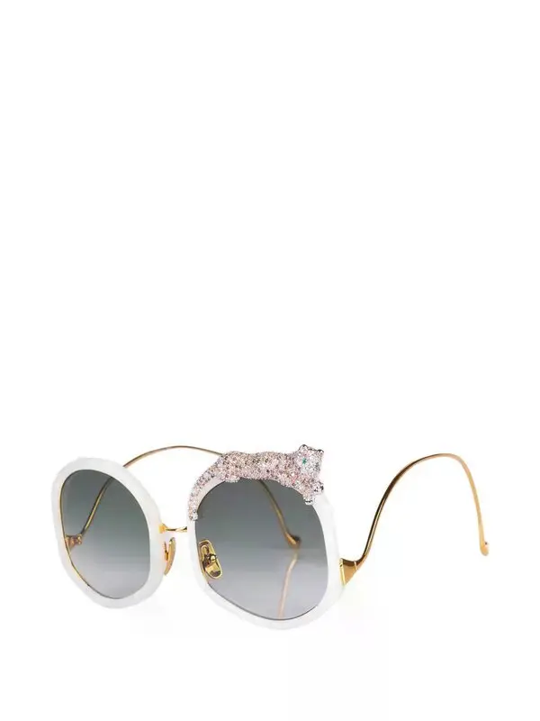 Anna-Karin Karlsson Embellished Leopard Sunglasses