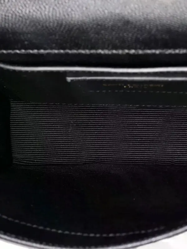 Saint Laurent Classic Monogram Grainy Leather Small Crossbody Bag - Black