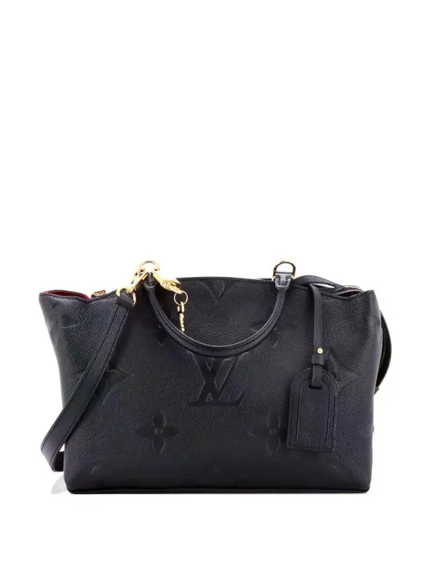 LOUIS VUITTON Petit Palais Handbag Monogram Empreinte Giant Satchel - Black