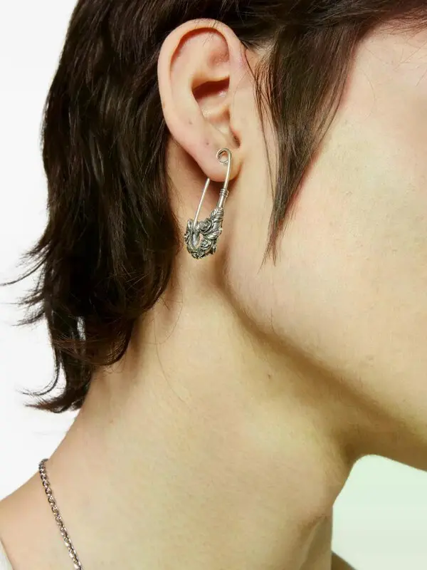 Emanuele Bicocchi Rose Pin Single Earring - Silver