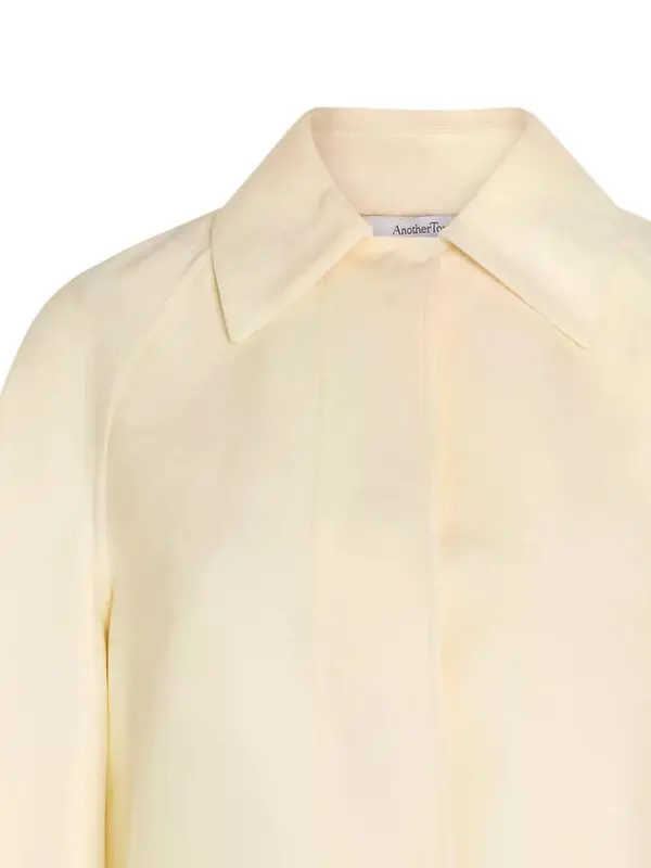 Another Tomorrow Concealed-fastening Cropped Jacket - Neutrals