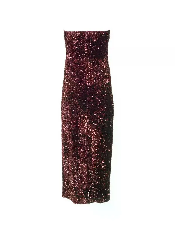 AL DUCA D’AOSTA 1902 Sequined Strapless Bustier Dress