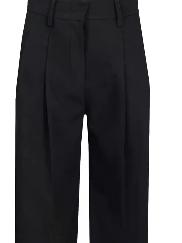 AL DUCA D’AOSTA 1902 Pleated Wide-leg Trousers - Black
