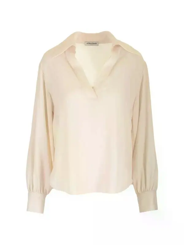 AL DUCA D’AOSTA 1902 Long Sleeve V-neck Blouse