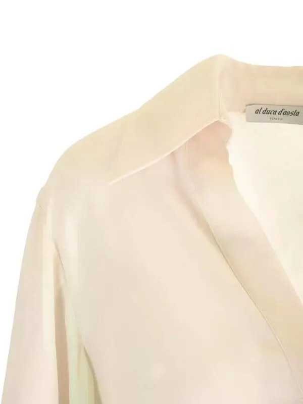 AL DUCA D’AOSTA 1902 Long Sleeve V-neck Blouse