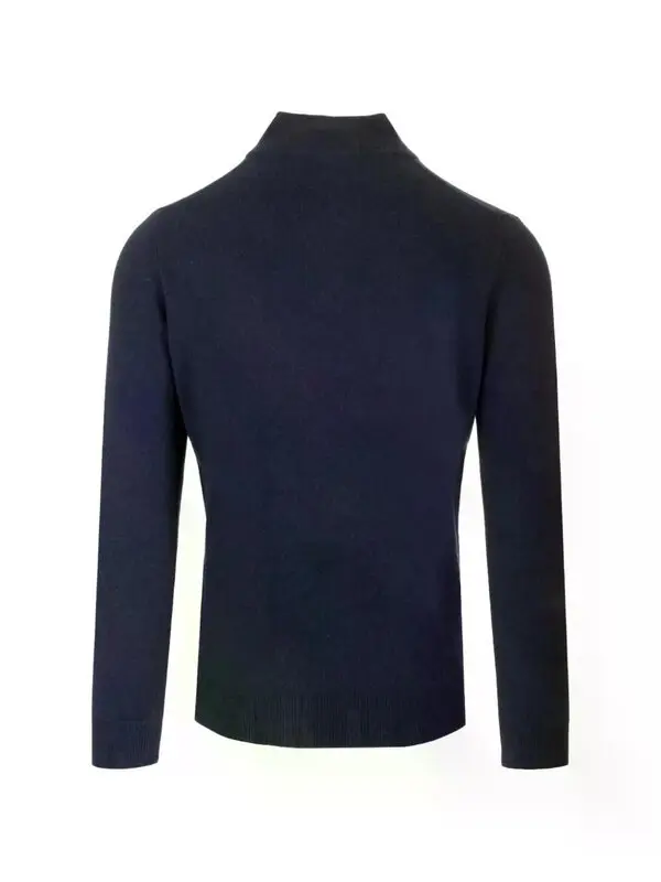 AL DUCA D’AOSTA 1902 Navy Cashmere Zip-fastening Jumper