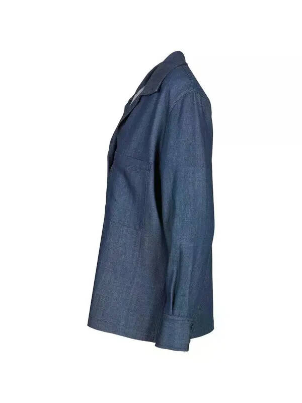 AL DUCA D’AOSTA 1902 V-neck Chambray Shirt