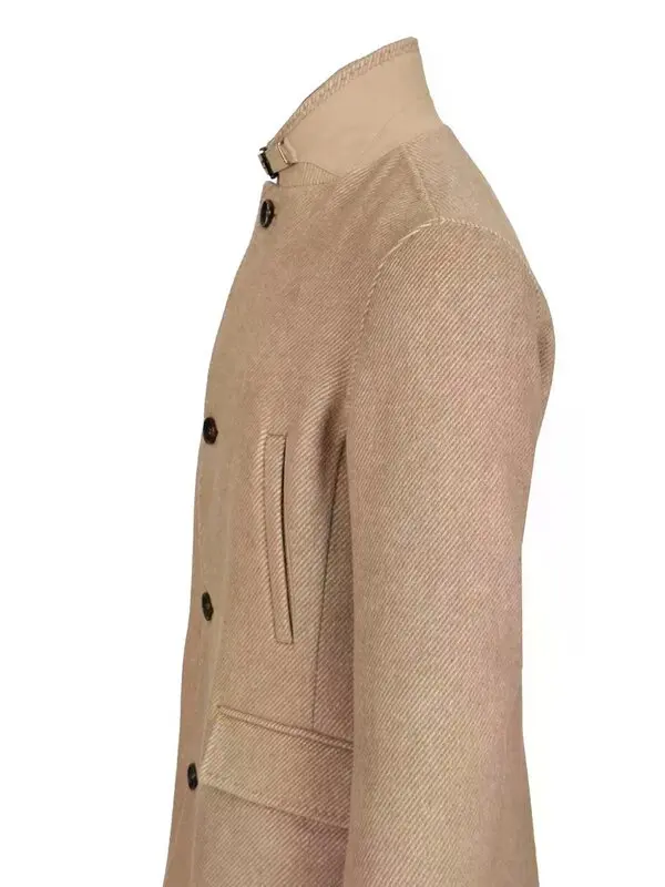 AL DUCA D’AOSTA 1902 Buckled-collar Natté Coat
