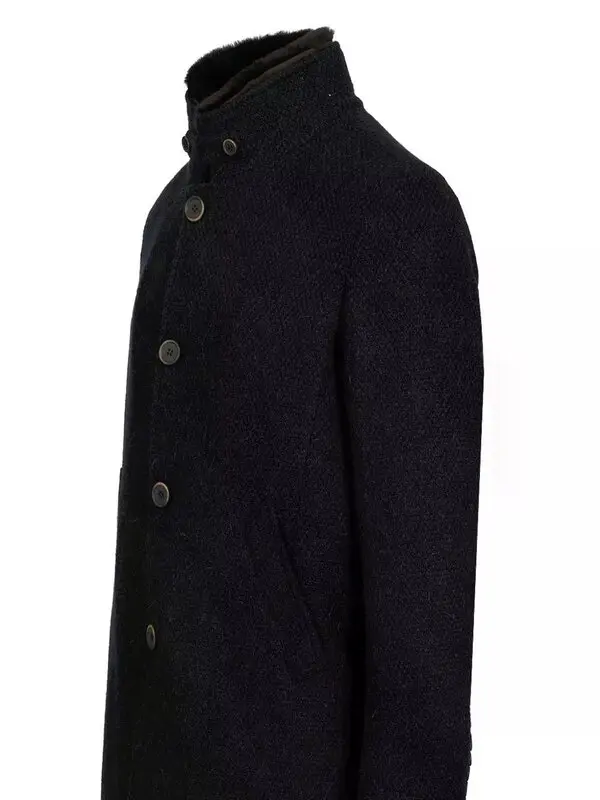 AL DUCA D’AOSTA 1902 Single-breasted Faux Fur Trimmed Coat