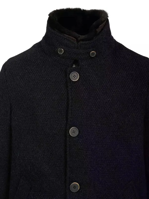 AL DUCA D’AOSTA 1902 Single-breasted Faux Fur Trimmed Coat