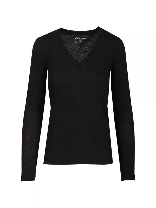 AL DUCA D’AOSTA 1902 Long Sleeve V-neck T-shirt