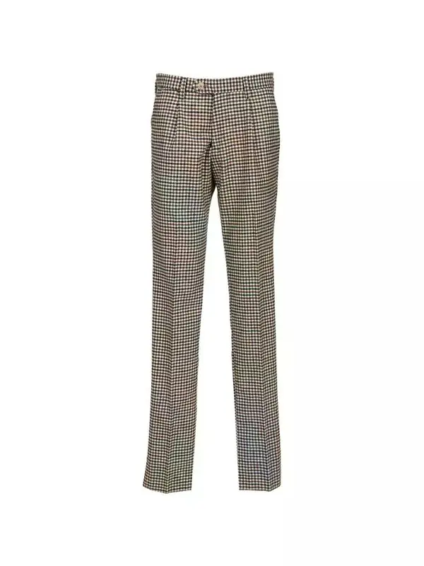 AL DUCA D’AOSTA 1902 Check-pattern Pleated Trousers