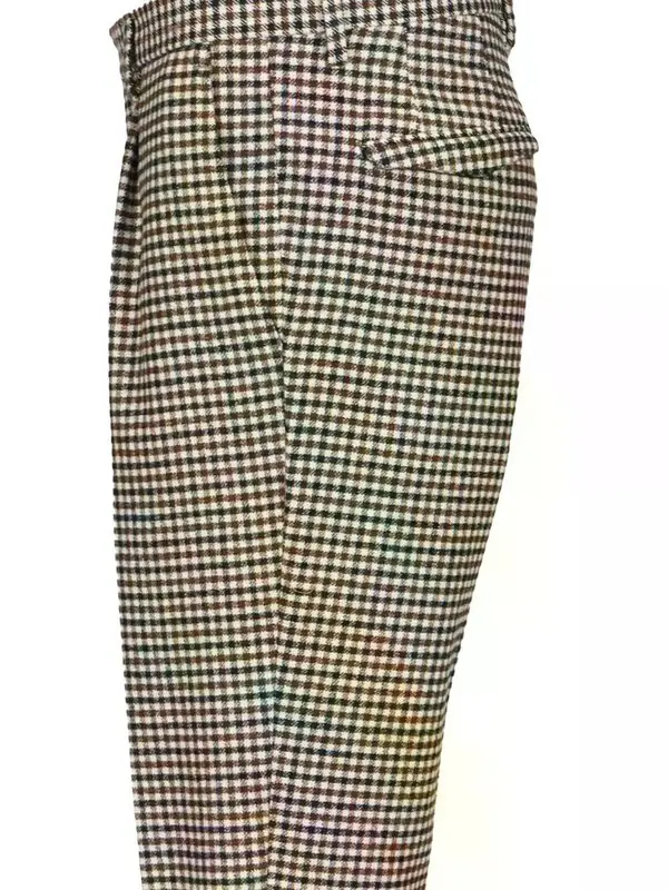 AL DUCA D’AOSTA 1902 Check-pattern Pleated Trousers