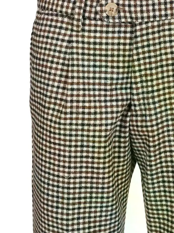 AL DUCA D’AOSTA 1902 Check-pattern Pleated Trousers