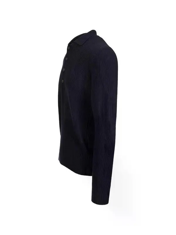 AL DUCA D’AOSTA 1902 Ribbed Knit Polo Sweater