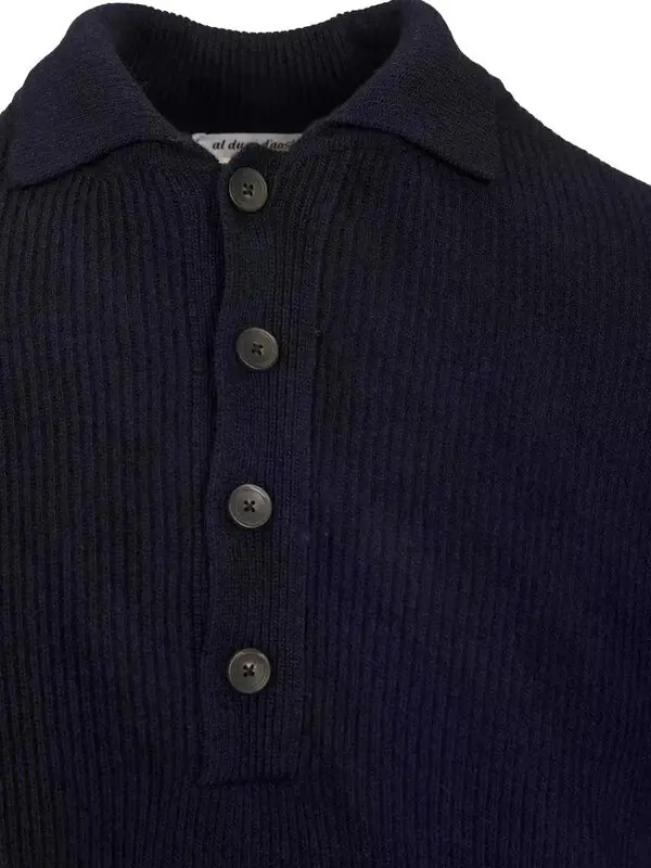 AL DUCA D’AOSTA 1902 Ribbed Knit Polo Sweater