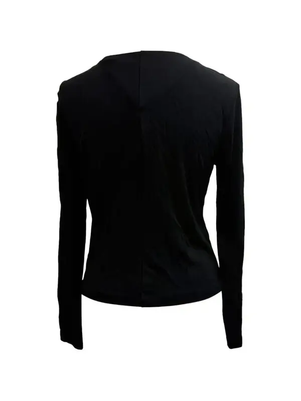 ANINE BING Amaya Twisted V-neck Long Sleeve Blouse