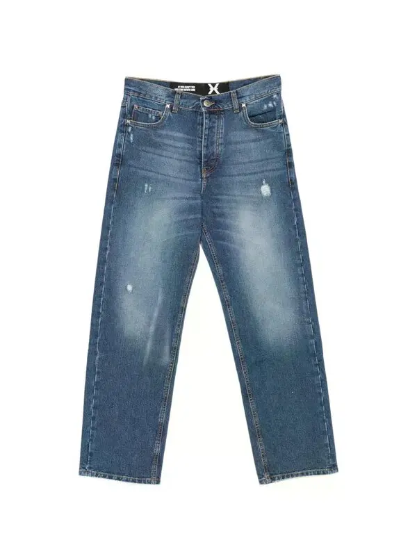 John Richmond Distressed Faded Denim Jeans