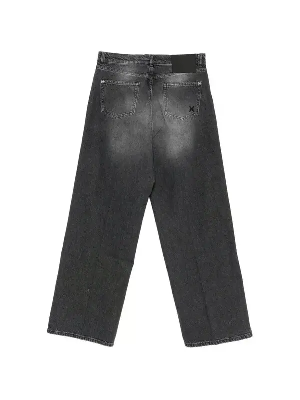 John Richmond Faded Effect Logo Plaque Jeans