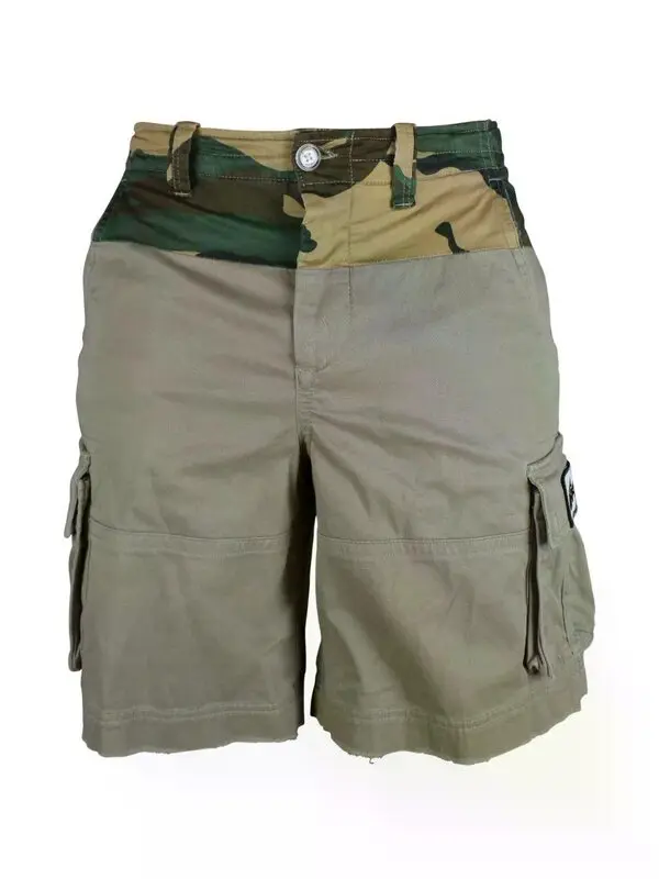 Off-White Military Cargo Shorts With Camouflage Detail