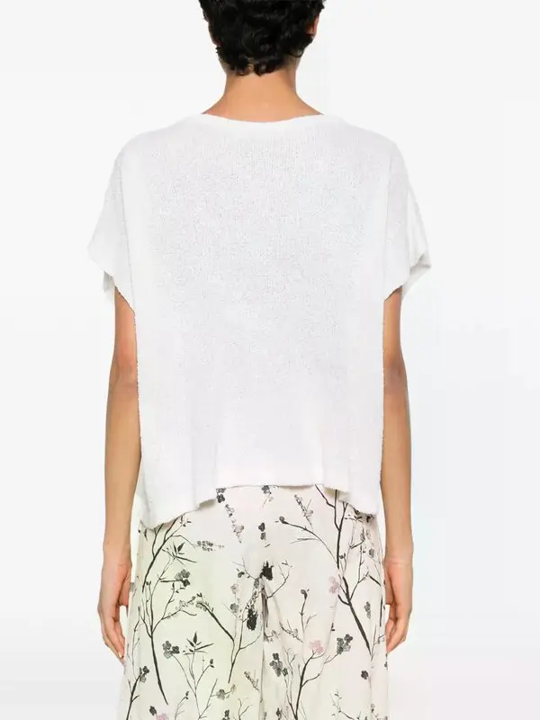 Fedeli V-neck Short-sleeve Knit Sweater