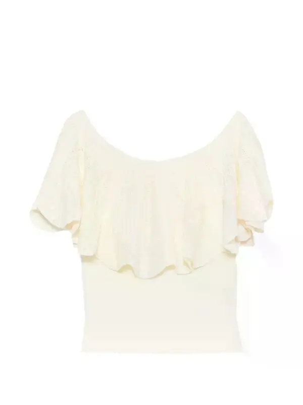 Ba&sh Salda Ruffled Off-the-shoulder Top