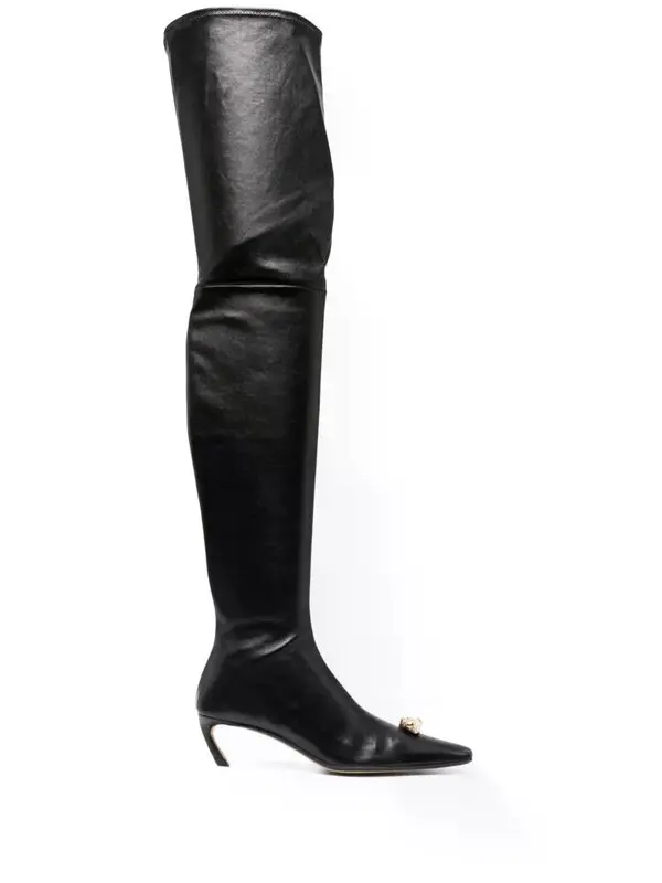 LANVIN Swing" Crystal-embellished Thigh-high Boots