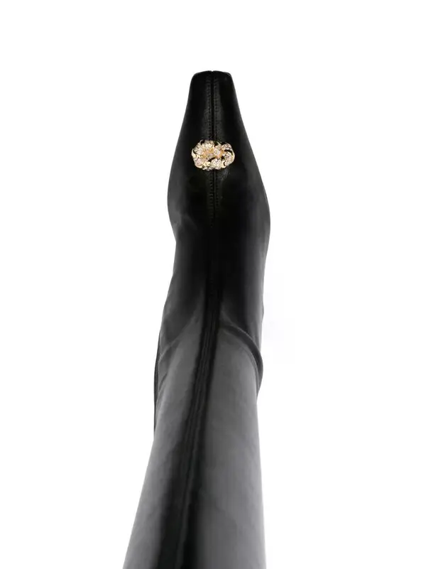 LANVIN Swing" Crystal-embellished Thigh-high Boots