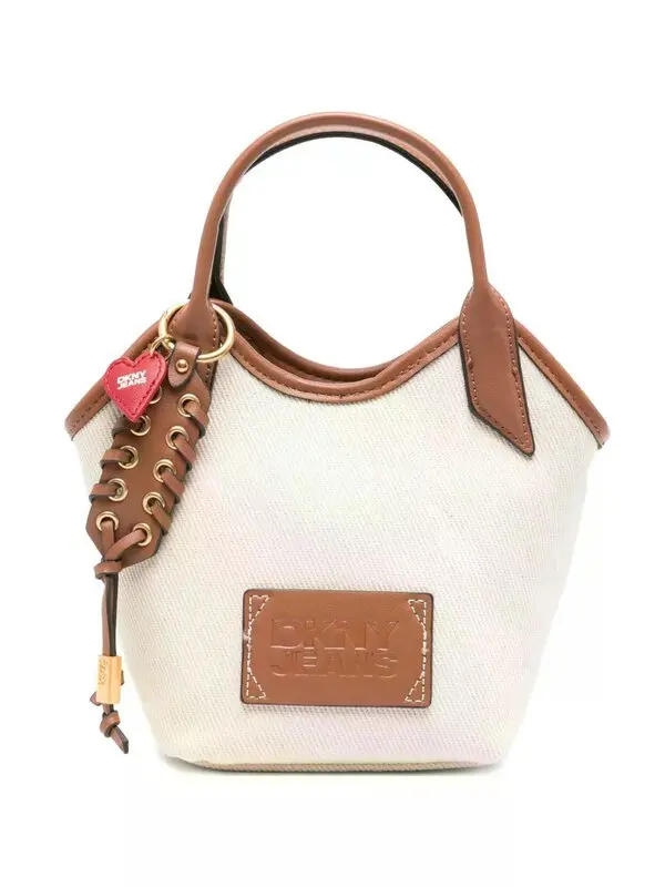 Dkny Logo Patch Tote Bag - Neutrals