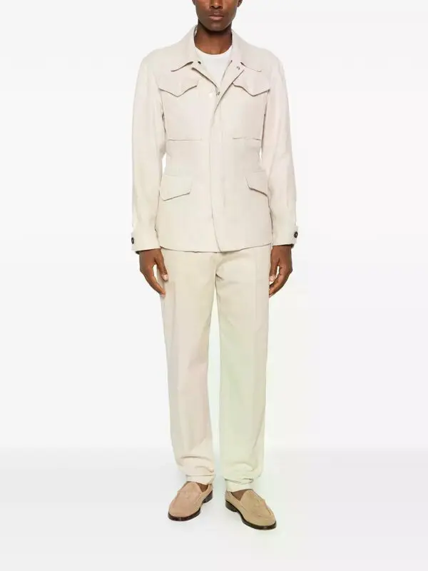 Eleventy Four-pocket Linen Jacket