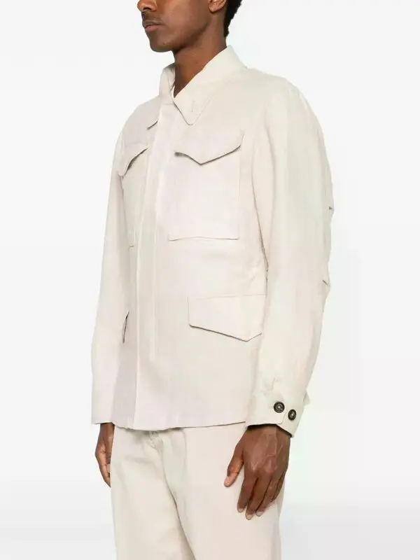 Eleventy Four-pocket Linen Jacket