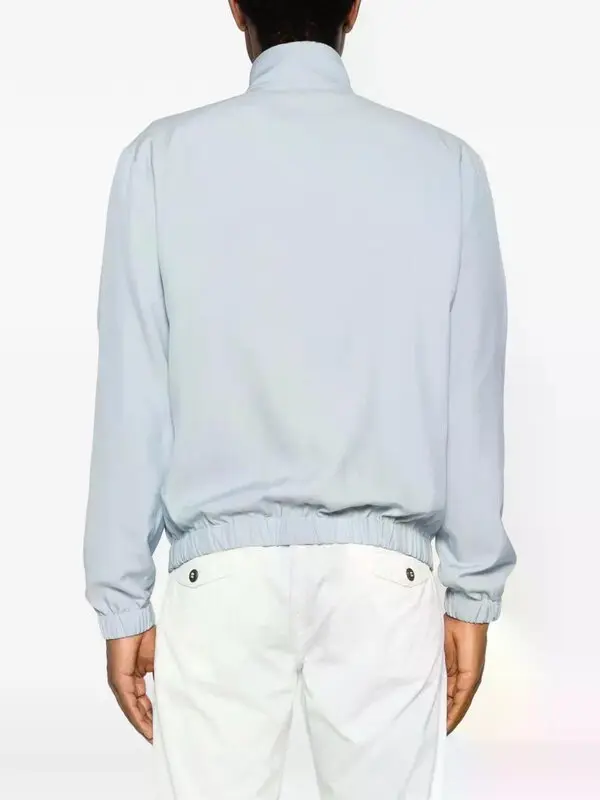 Eleventy Silk Zip-up Jacket