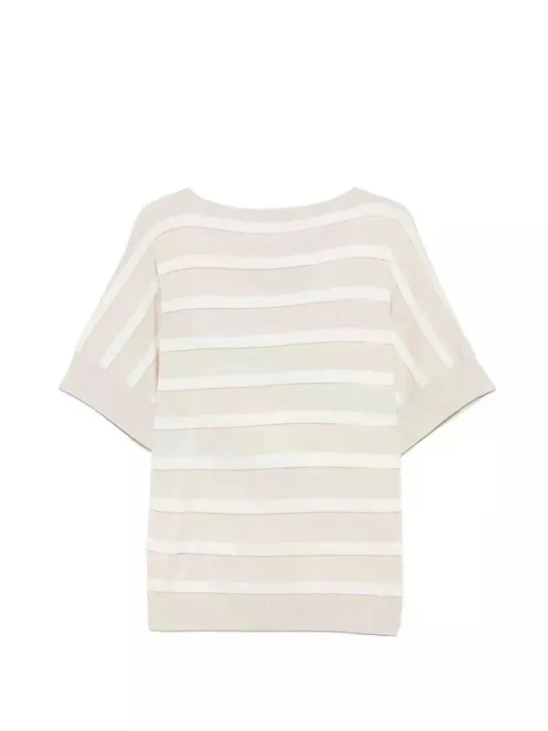 PANICALE Striped Short-sleeve Knit Top