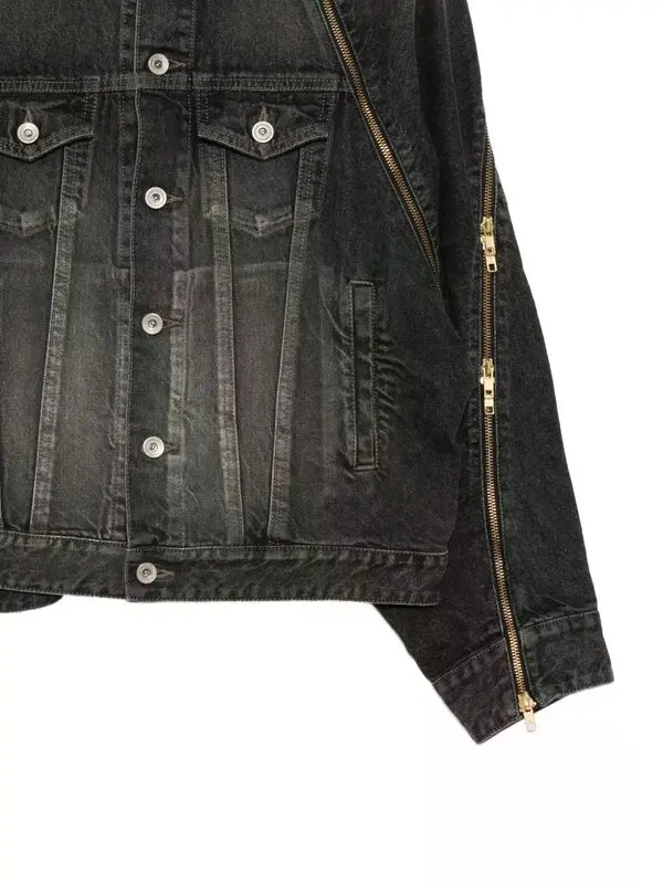 DOUBLET Filleted-zip Denim Jacket