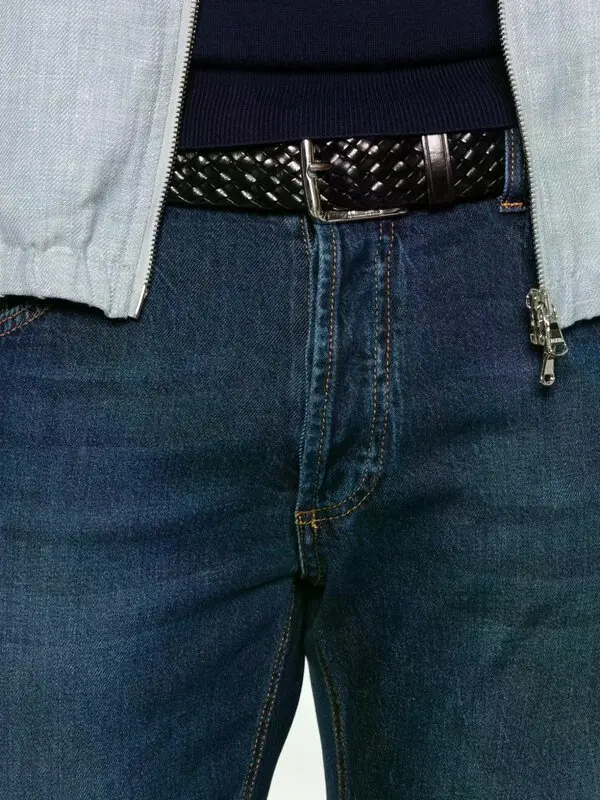 ENTRE AMIS Faded Straight-leg Jeans
