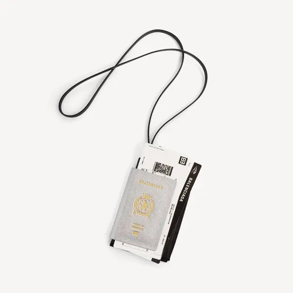 Balenciaga Passport Phone Holder - Silver