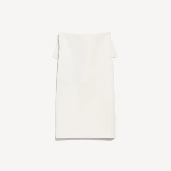 Balenciaga Vareuse Mini Dress In Wool And Silk Blend - White