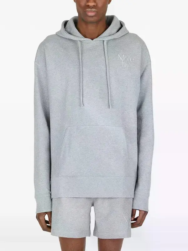 MORE JOY Logo Detail Hooded Sweatshirt