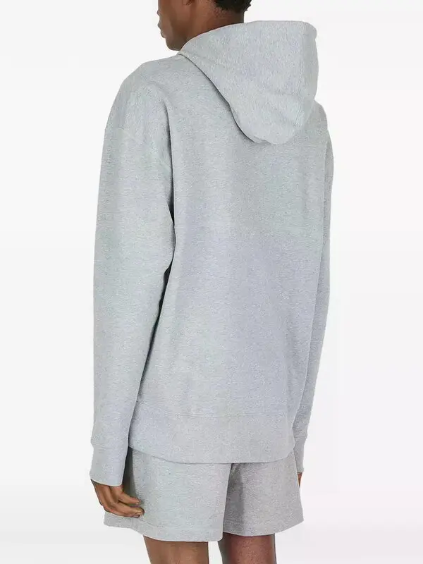 MORE JOY Logo Detail Hooded Sweatshirt