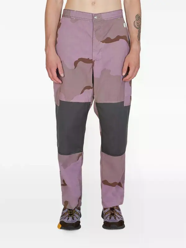 RE-WORKED Camouflage Panelled Cargo Trousers