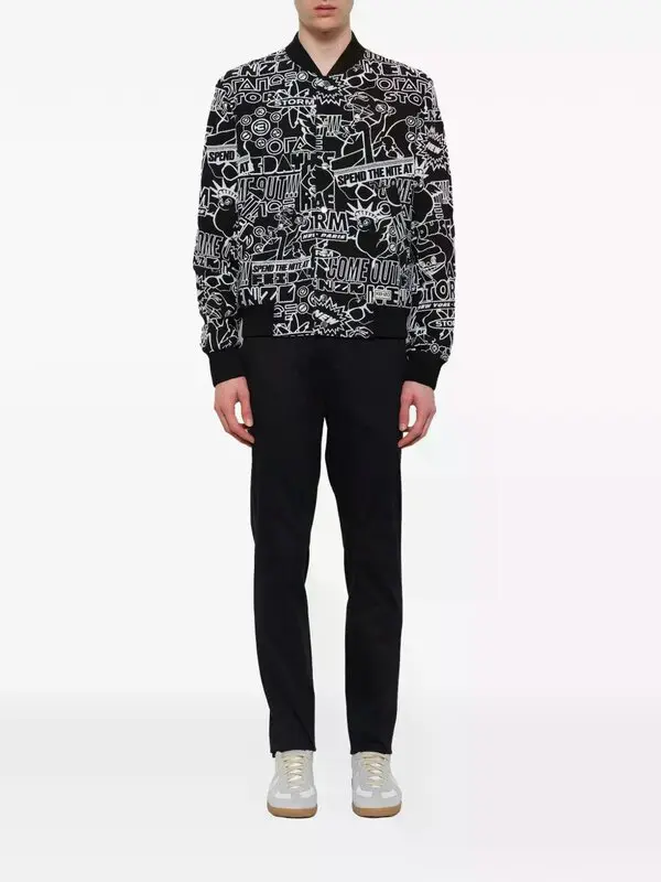 Kenzo Storm Flyer Bomber Jacket With All-over Graphic Print