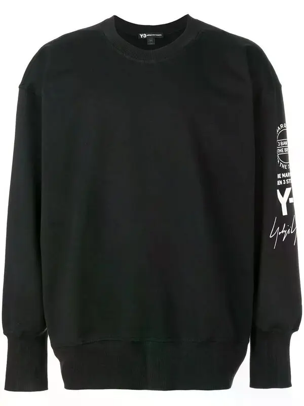 Y3 Stacked Logo Crewneck Sweatshirt