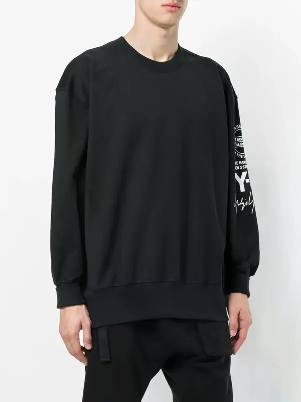 Y3 Stacked Logo Crewneck Sweatshirt