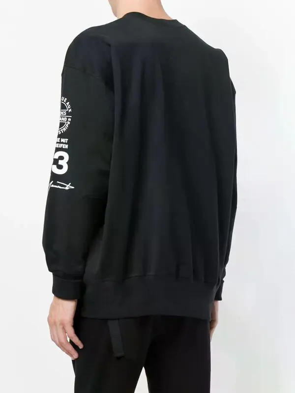 Y3 Stacked Logo Crewneck Sweatshirt