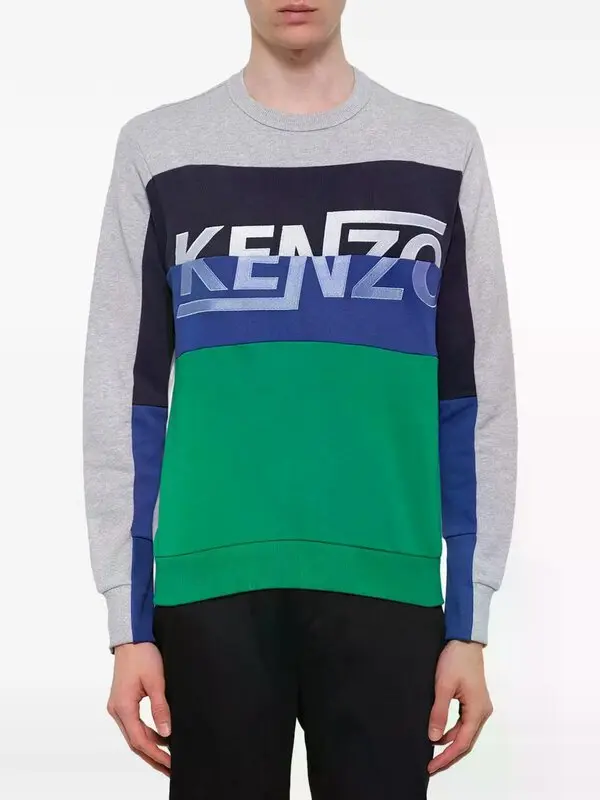 Kenzo Color-block Logo Sweatshirt - Grey
