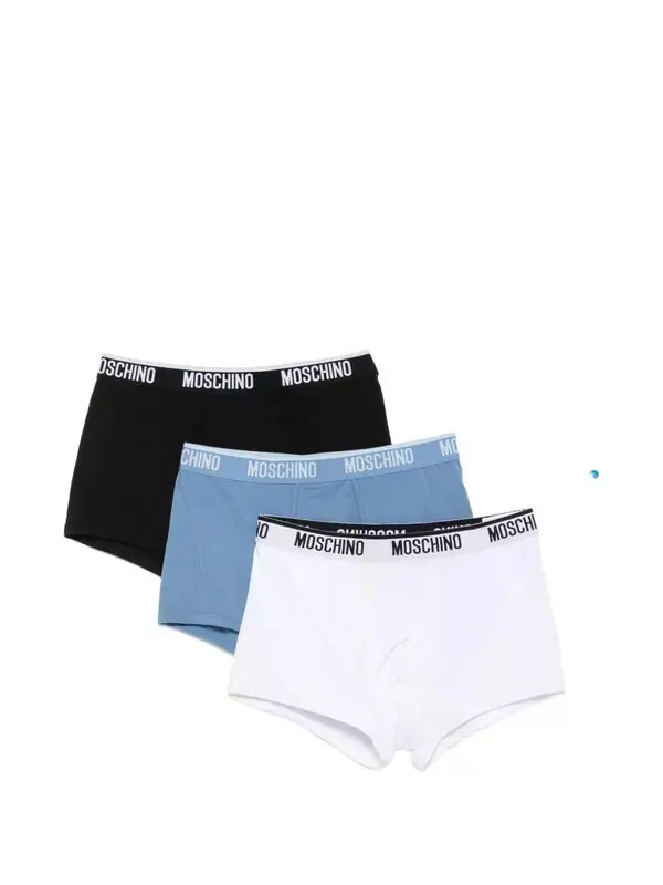 Moschino Logo-waistband Boxer Briefs - Blue
