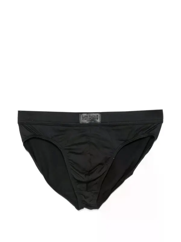 Moschino Logo-patch Briefs - Black